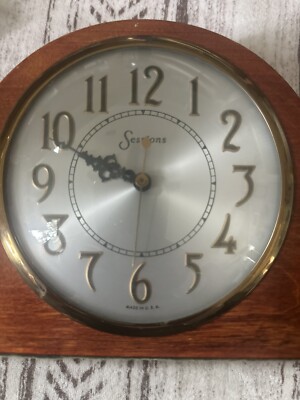 Vintage Sessions Mid Century Mahogany Mantle Clock Model 2W - (20" x 7 ...