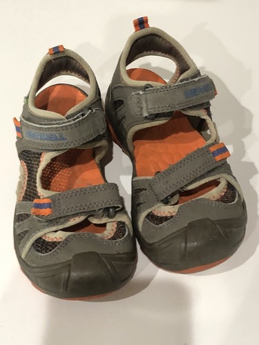 Merrell HYDRO RAPID Hiking Sandals Water Shoes Kids Size 10 Orange Gray ...
