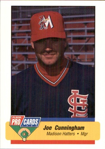 Joe Cunningham 1994 Fleer ProCards #149 RC Madison Hatters ...