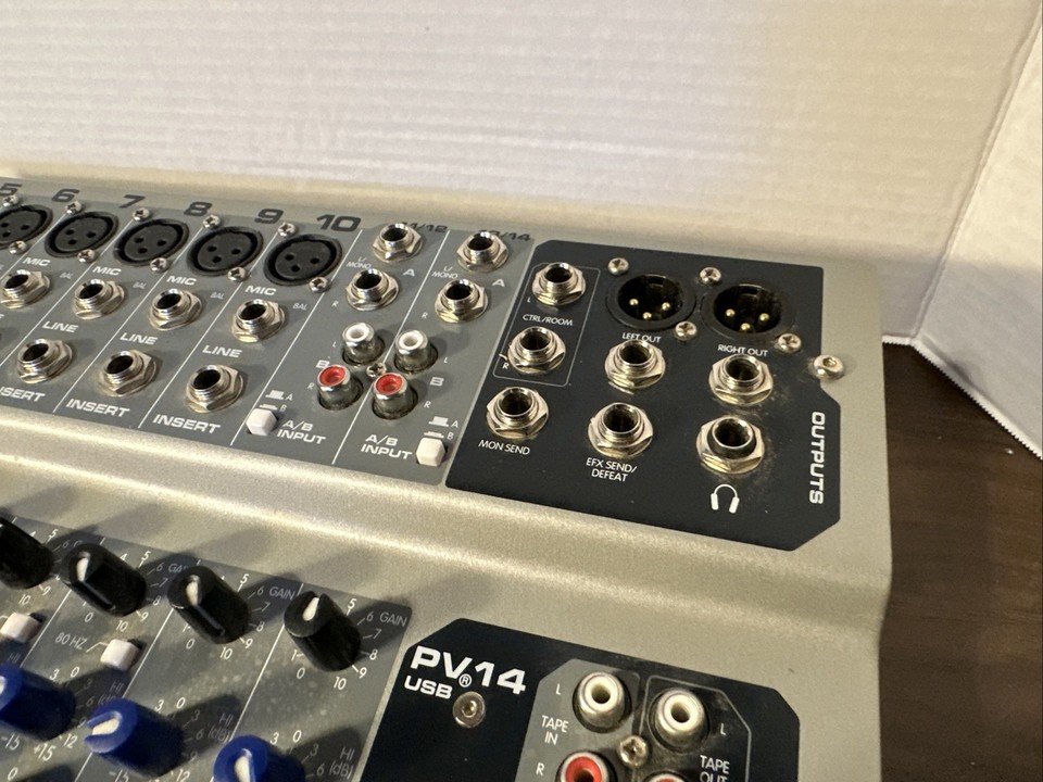Audio Mixer Desk USB Interface PEAVEY PV14 14 Channel Music Studio ...