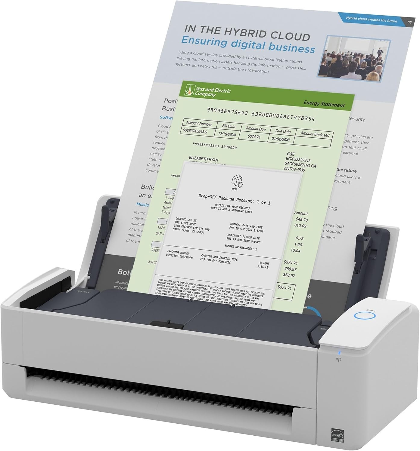 Compact Color Document Photo Receipt Scanner | eBay