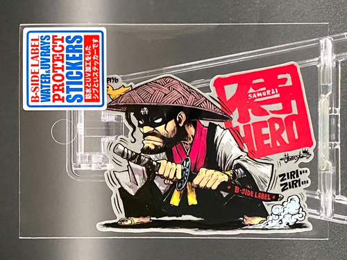 B-Side Label Sticker Original Japanese Samurai Hero Swords Water & UV ...