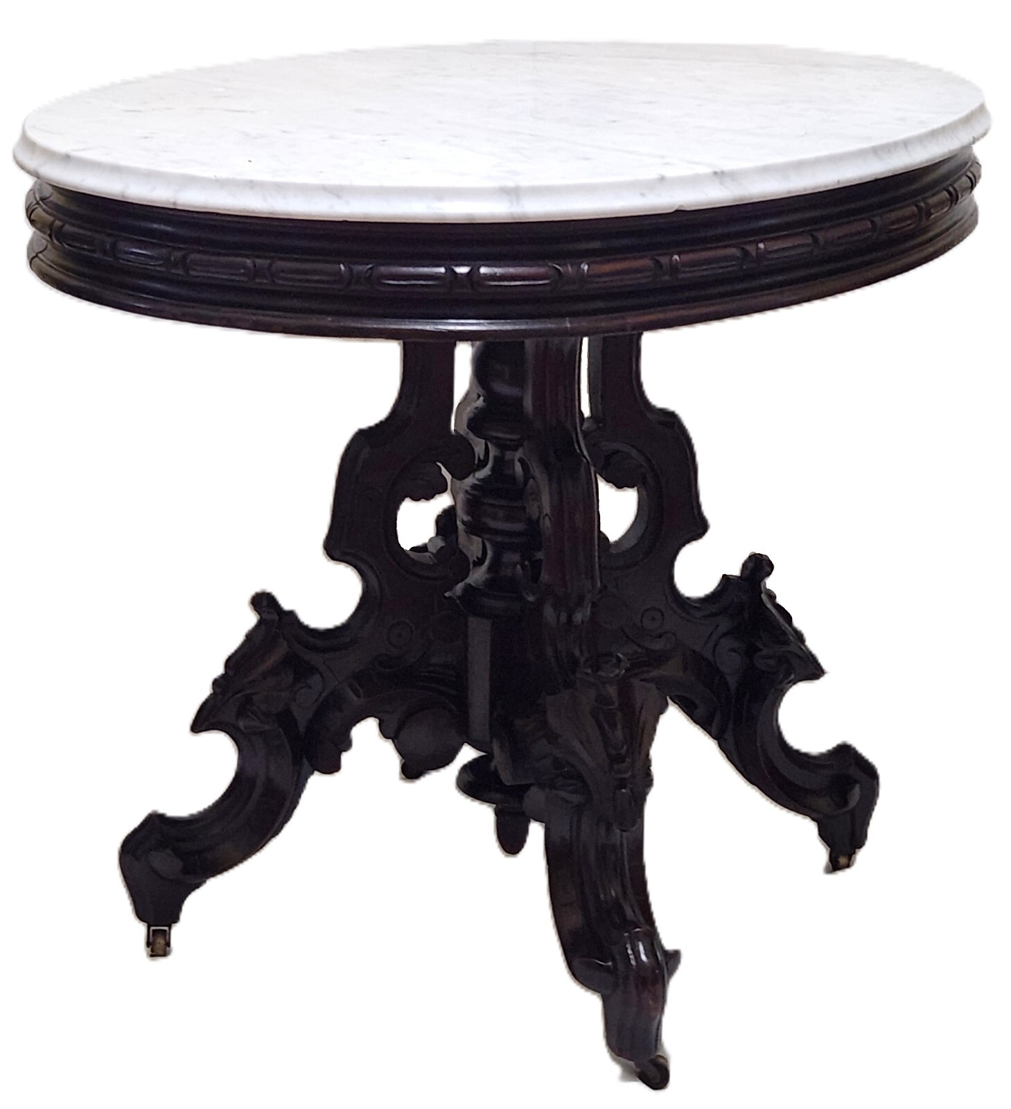 Center Parlor TABLE, Thomas Brooks NYC, Renaissance Victorian, Marble ...