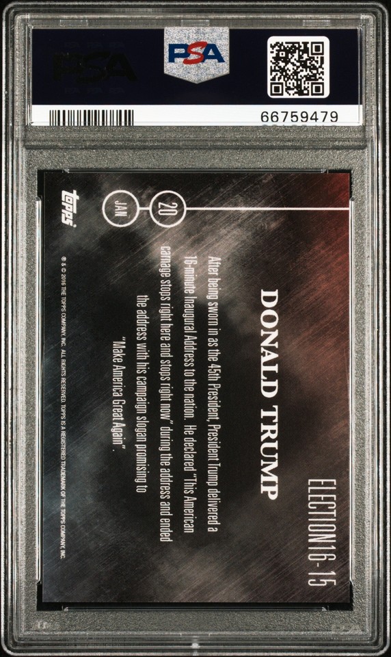 2016 TOPPS NOW ELECTION #16-15 DONALD TRUMP PSA 10 | eBay