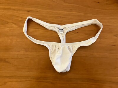 N2N Bodywear Men white classic thong cotton G-string underwear size XL ...