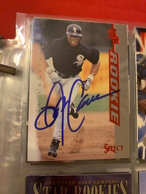 MIKE CAMERON AUTOGRAPHED SIGNED 1997 SELECT ROOKIE CARD WHITE SOX COA ...
