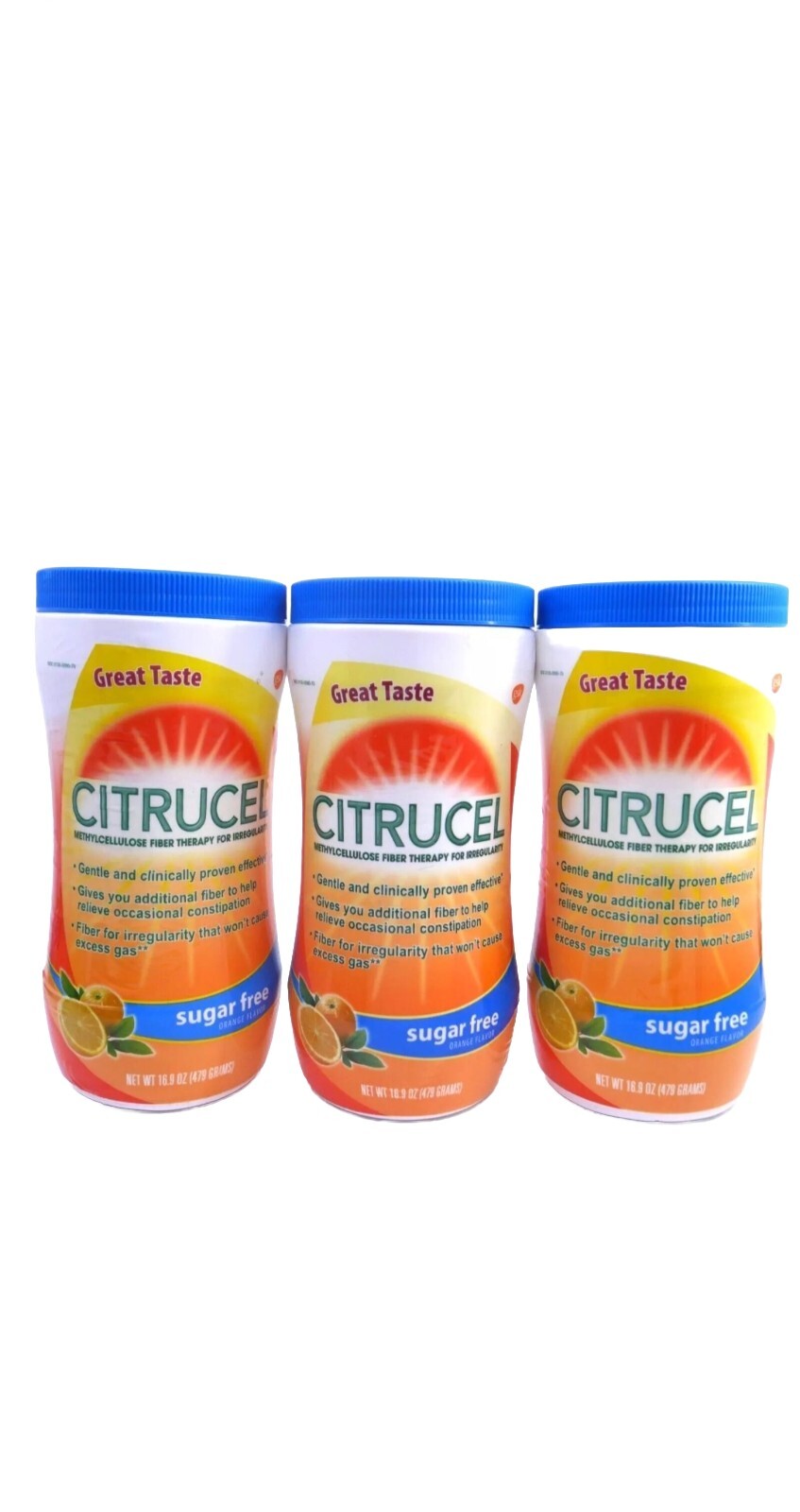 Citrucel Powder Sugar Free 16.9 oz. Orange Flavor Exp. 10/25+ New ...