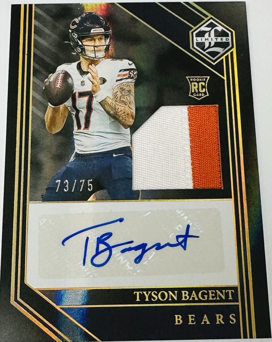 2023 Panini Limited - Rookie Patch Autographs Tyson Bagent #137 ...