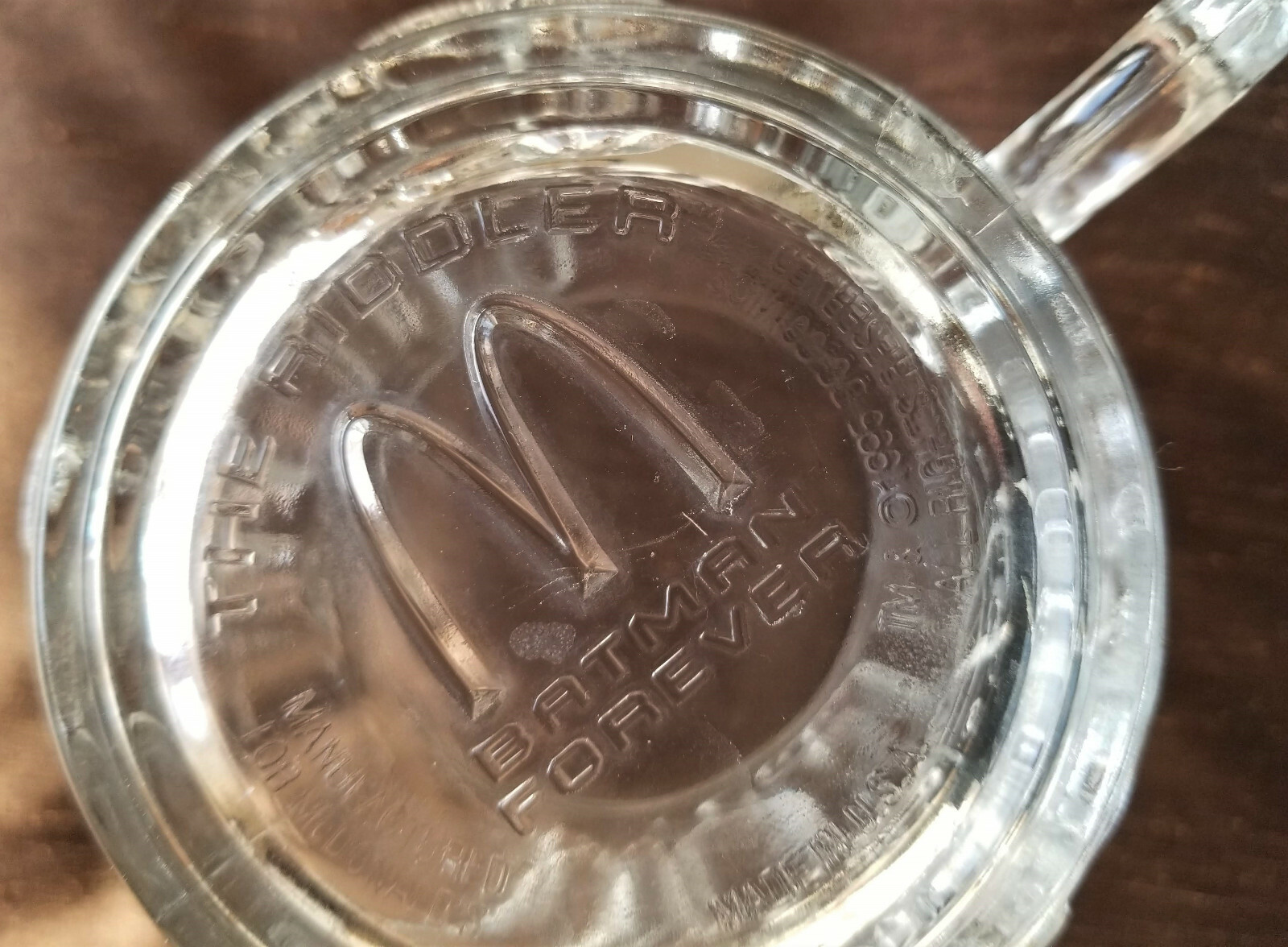 The Riddler Batman Forever McDonald's Clear Glass Mug Cup 1995 DC ...