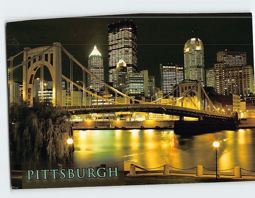 Postcard Pittsburgh's Downtown Skyline Pennsylvania USA | eBay