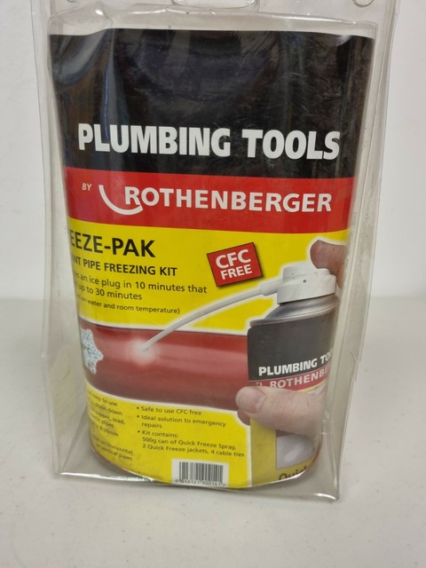 Rothenberger Freeze-Pak Instant Pipe Freezing Kit Ø 8-28mm Pipes ...