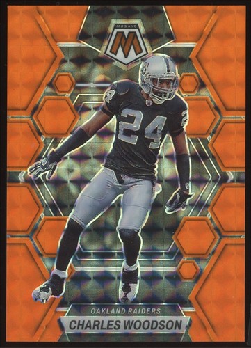 2023 Panini Mosaic Orange Fluorescent Prizm Charles Woodson #126 ...