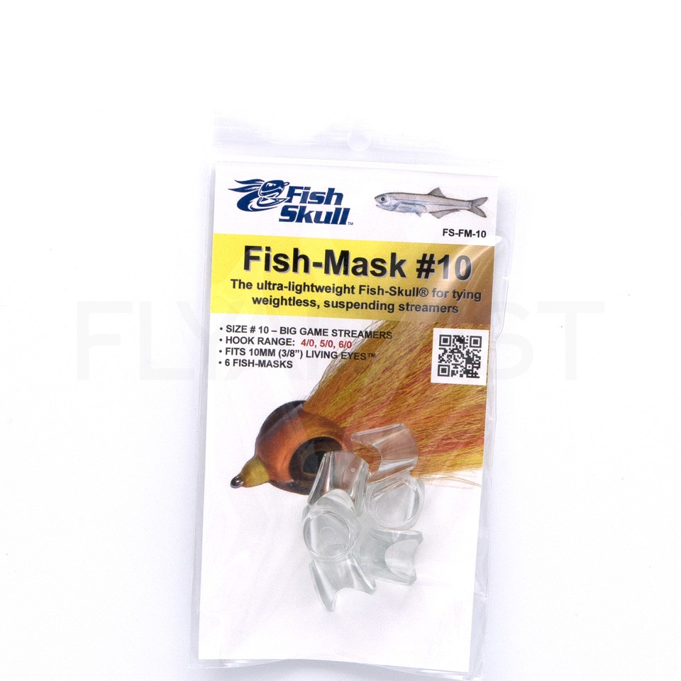 FISH SKULL FISH MASK - Fly Tying Clear Streamer Heads by Flymen - All ...