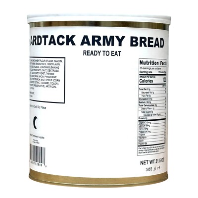 Military Surplus Hardtack Army Bread, Ready to Eat (#10 Can), made in ...