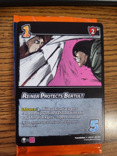 EXACT CARD PICTURED UniVersus Titan AOT01 098 /297 Reiner Protects ...