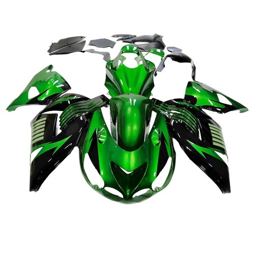 Green Black ABS Fairing Kit for Kawasaki Ninja ZX14R ZZ-R1400 2006-2011 ...