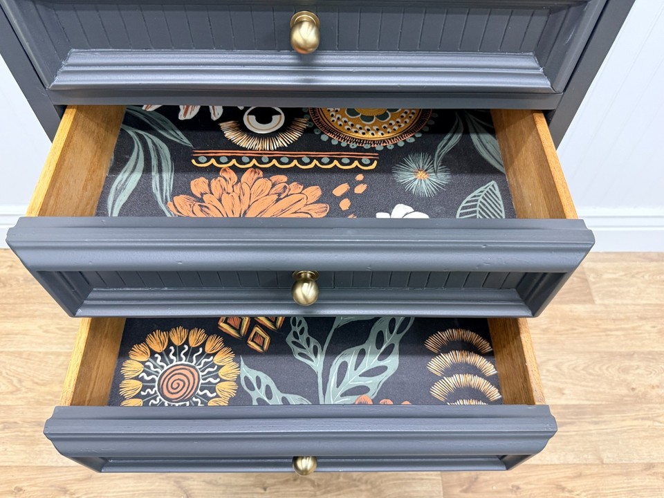 Stunning Custom Refinished Drexel 7 Drawer Lingerie Chest, With Bamboo ...