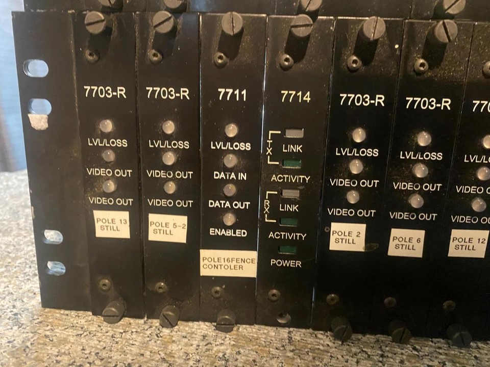 GE Security Fiber Optic Surveillance Video 4 Racks, 42 boards, 7761R ...