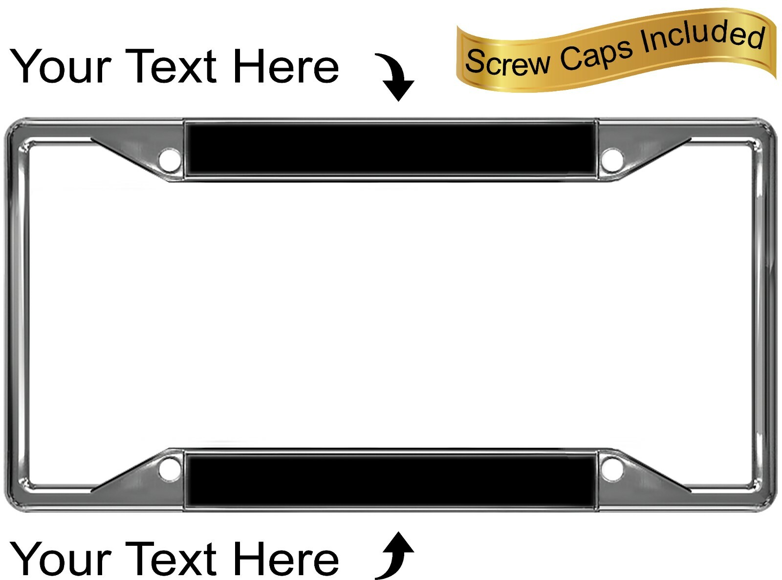 4-holes PERSONALIZED LASER ENGRAVED CAR METAL LICENSE PLATE FRAME | eBay