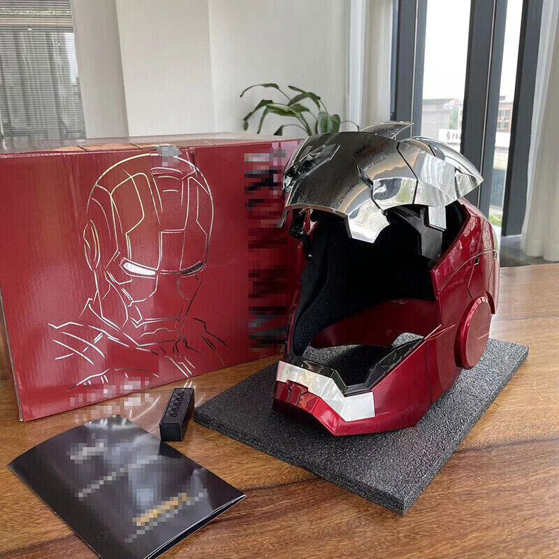 US! Autoking Iron Man 1:1 MK5 Helmet Mask Wearable Voice-control ...