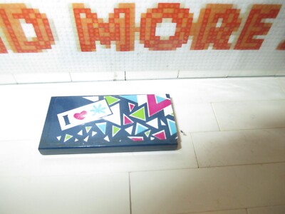 Lego - 1x Tile Plate 2x4 I Heart Snowflake Triangles Pattern 41321 ...