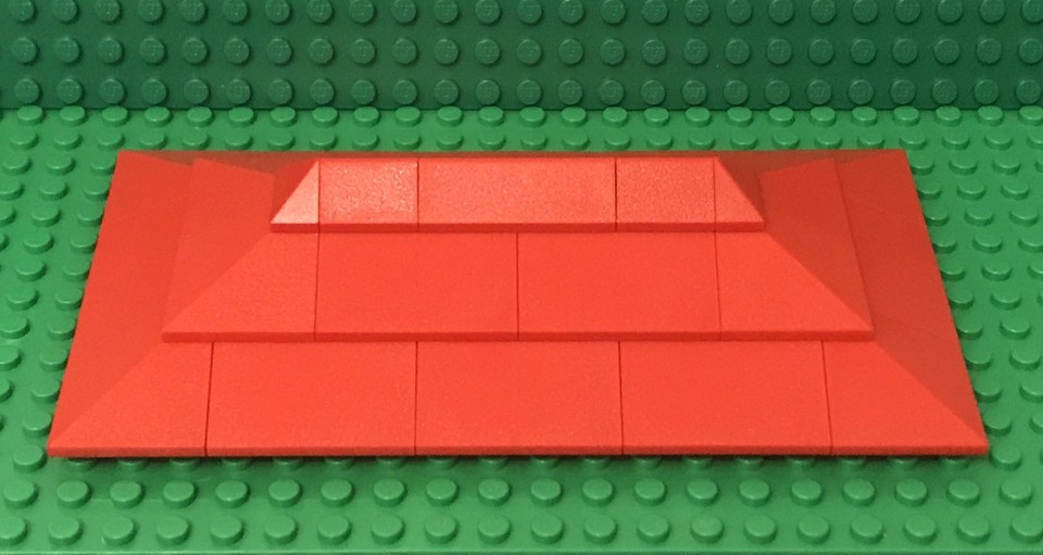 Lego City Town Home Building Red Top Roof With Corner Double Convex ...