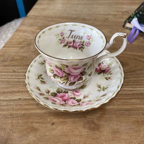 Royal Albert flower of the month series "June" tea cup & saucer 1st ...