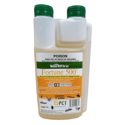 Fortune 500 1lt. Insecticide & Termiticide. Chlorpyrifos 500g/l ...