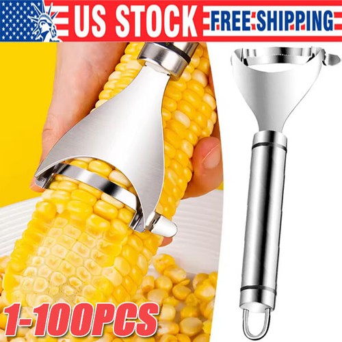 Stainless Steel Corn Cob Peeler Stripper Remover Kitchen Cutter ...