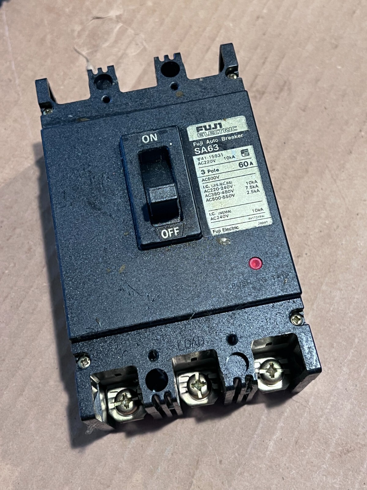 Fuji Auto Circuit Breaker Protector SA63 60A A Amp 3 Pole Switch | eBay