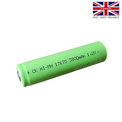 17670 4/3A NI-MH Rechargeable Flat Top Battery - 1.2V 3800mAh | eBay UK