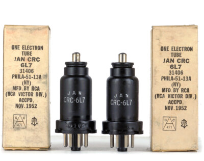 MATCHED PAIR 6L7 RCA NOS Tube Röhre Lampe Valvula Valvola Valve 진공관 真空管 ...