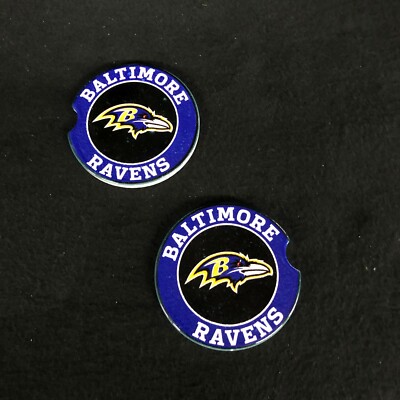 BALTIMORE RAVENS car coaster set of two SANDSTONE CAR COASTERS | eBay