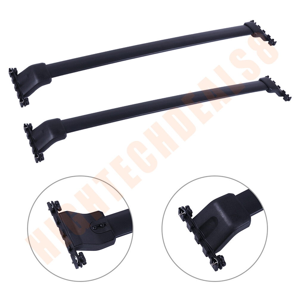 4Pcs Roof Rack Side Rail + Cross Bar for 2009-2015 Honda Pilot Black ...