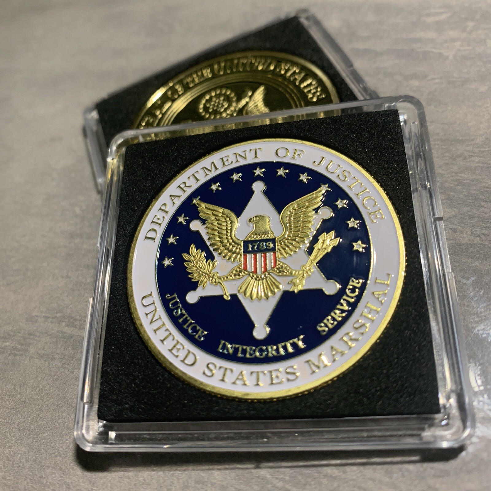 United States Marshal ⭐ *USMS* GOLD FINISH Challenge Coin with Case! | eBay