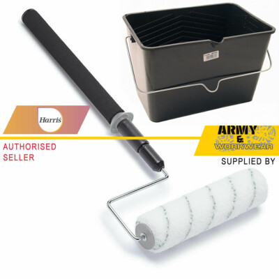 Harris 9" Telescopic Frame Sleeve Paint Roller Extending Pole & Skuttle ...