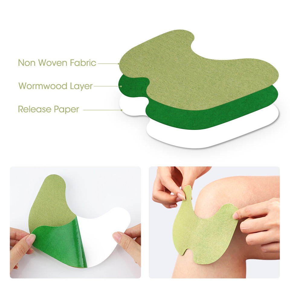 60PCS Knee Relief Patches Sticker Joint Pain Wormwood Ache Plaster Pad ...