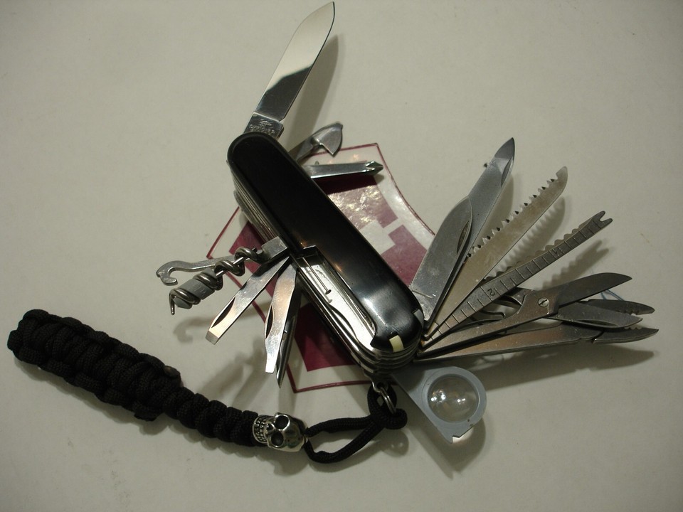 Supertimer Victorinox Black Swiss Army Survival SOS Kit-Watch Swiss ...