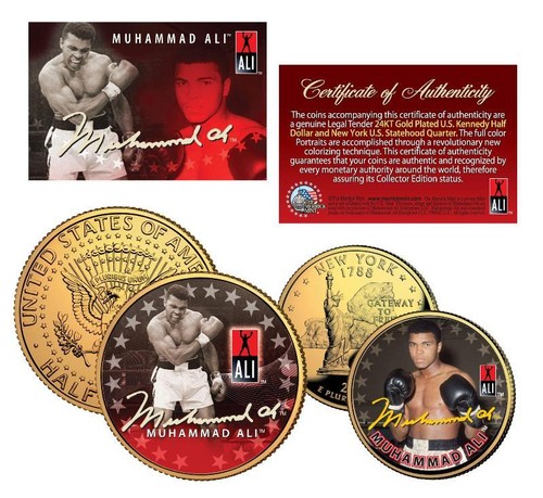 MUHAMMAD ALI 24K Gold U.S. Legal Tender 2-Coin Set *Officially Licensed ...