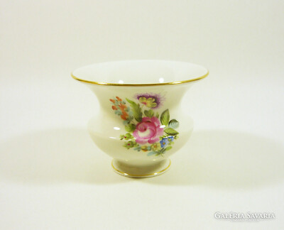 HEREND, ROSE BOUQUET VASE, HANDPAINTED PORCELAIN, EXCELLEND CONDITION ...