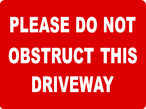 No Parking Keep Clear Private Drive Sign 40cmx30cm Extra Thick 5mm ...