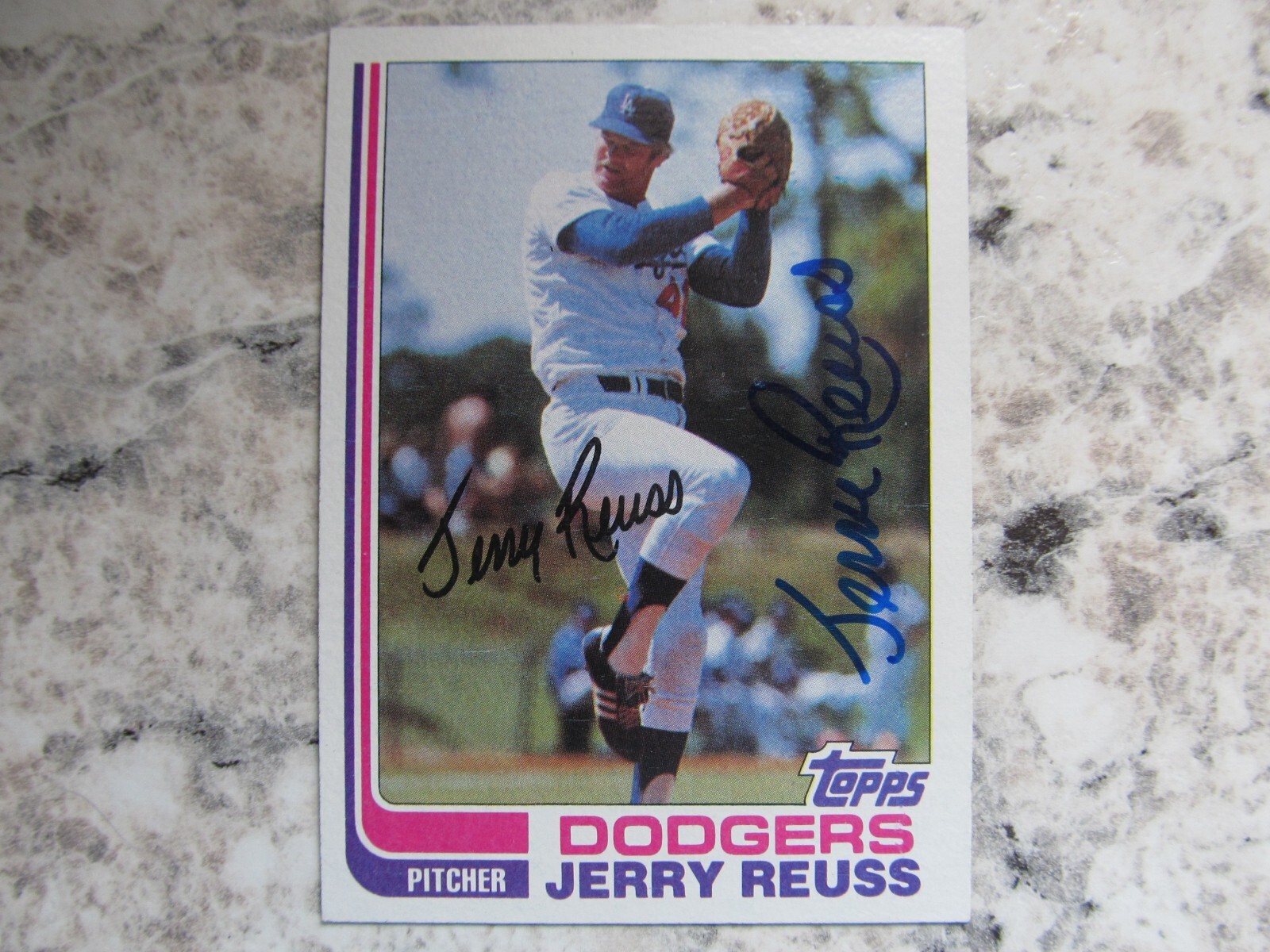 Dodgers Jerry Reuss Signed Autographed 1982 Topps Mint | eBay