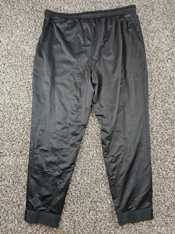 Spyder Active Mens Sz XL Athletic Track Pants Black Tapered Leg | eBay