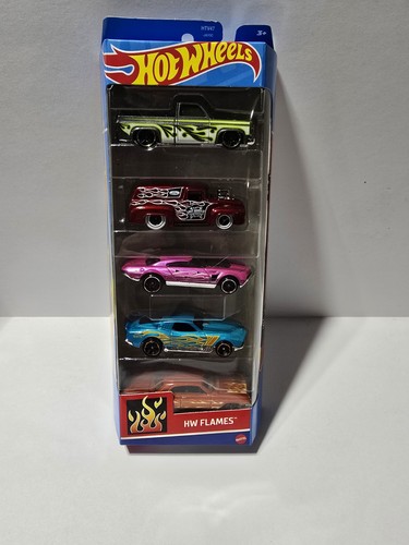 Hot Wheels Flames 5 Pack With Chevy Square Body Truck | eBay