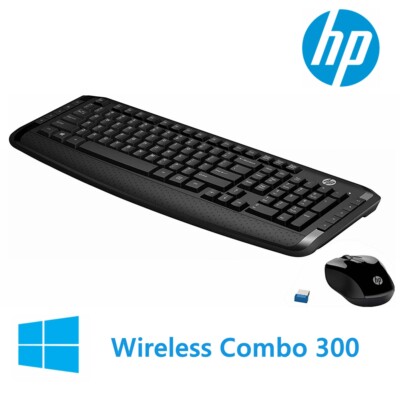 Wireless Keyboard and Mouse HP 300 Classic Desktop Combo Bundles For ...