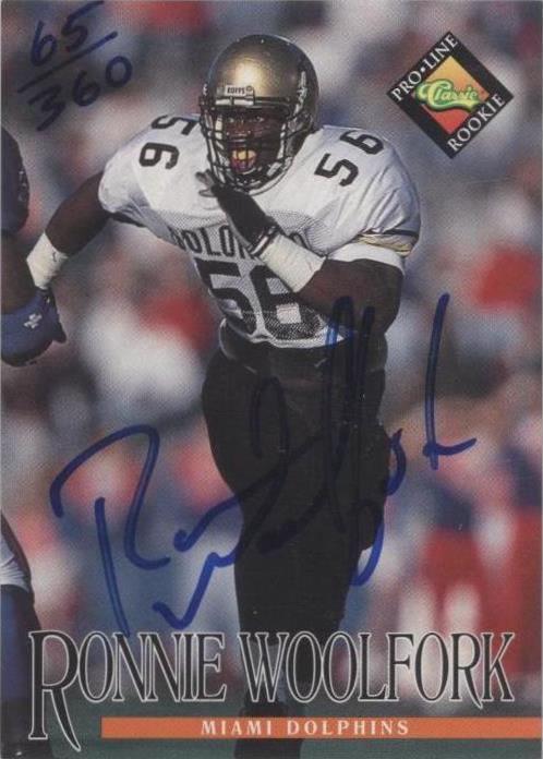 1994 Classic Pro Line Live - Autographs Ronnie Woolfork /360 (AU, RC ...