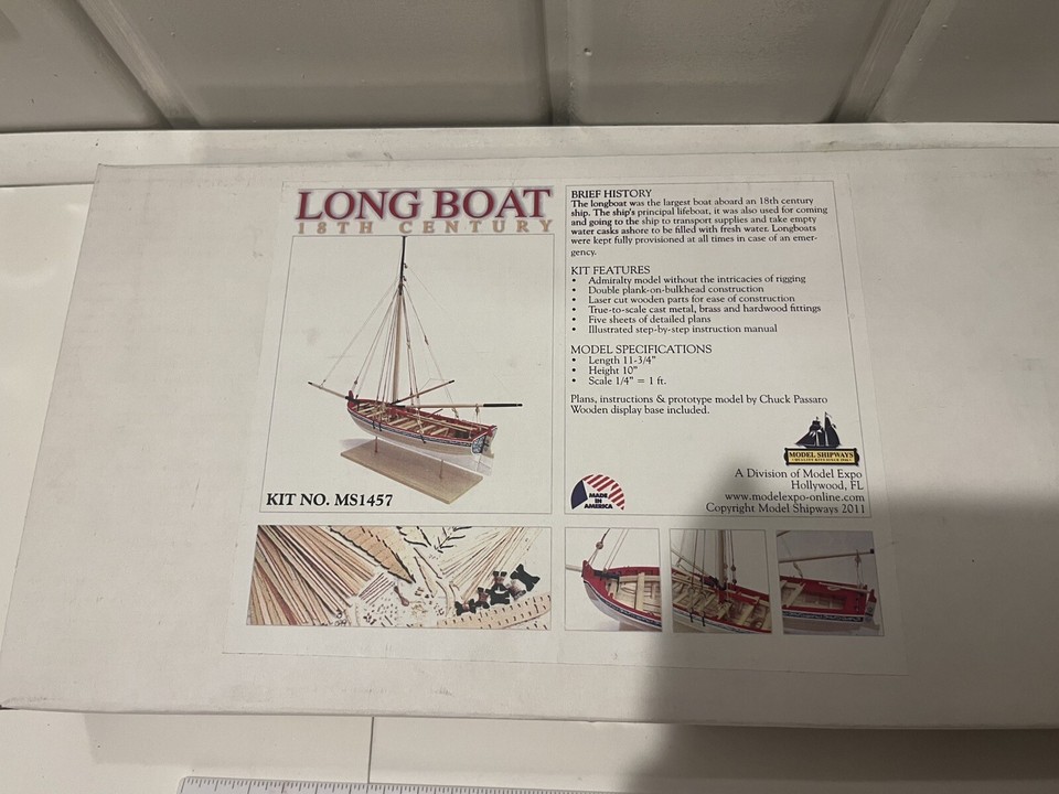 Model Shipways MS1457 18th Century Longboat Model Ship Kit 1:48 Scale ...