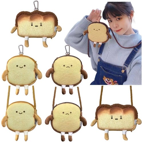 Wallet Cute Casual Tote Cartoon Toast Purse Card Holder Bread Coin Bag ...