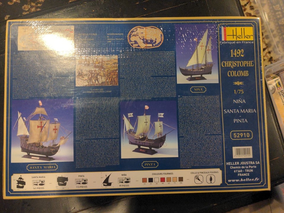 Heller Christopher Columbus Sailing Ship -- Plastic Model Sailing ...