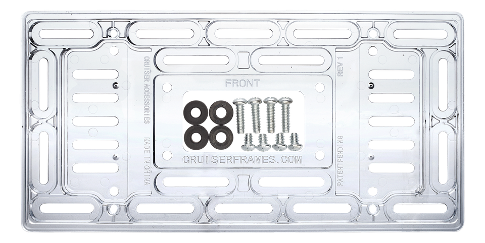 Universal License Plate Frame Mounting Kit Bracket Angled Curved Bumper ...